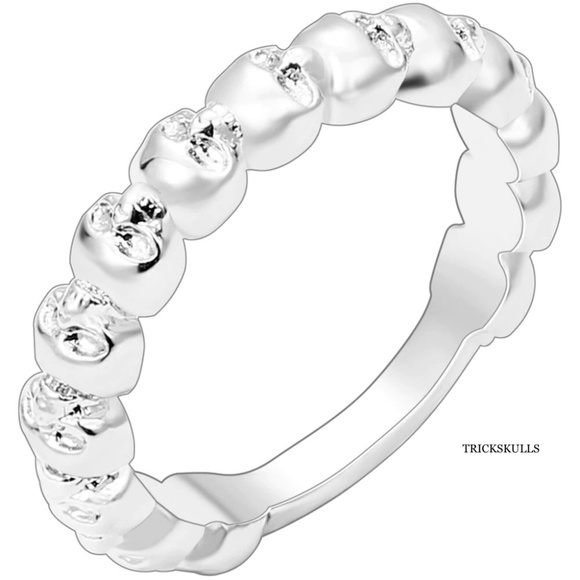 TRICKSKULLS | Accessories | Mini Skull Minimalist Skulls Ring Band Punk ...